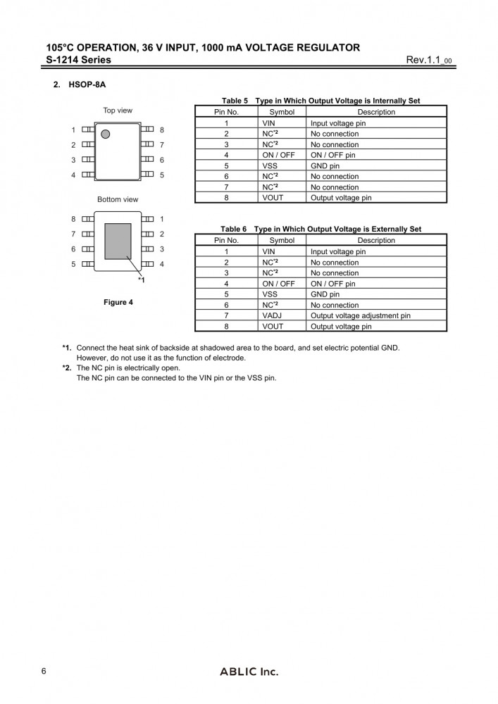 ABLIC S-1214 datasheet page 6