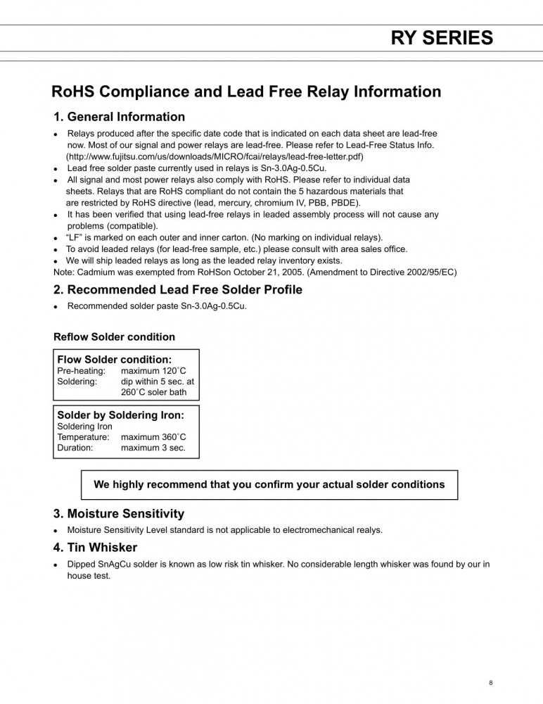 RY Series datasheet page 8