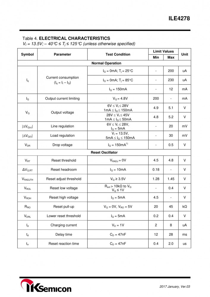 ILE4278DT datasheet page 4