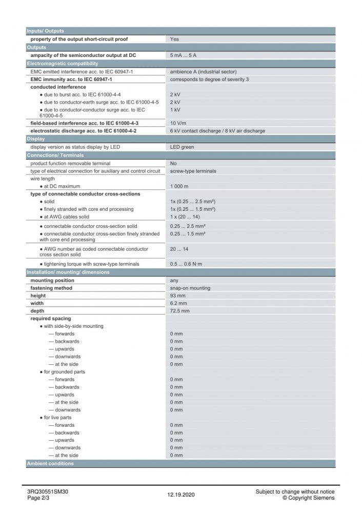 SIEMENS 3RQ30551SM30 document page 2