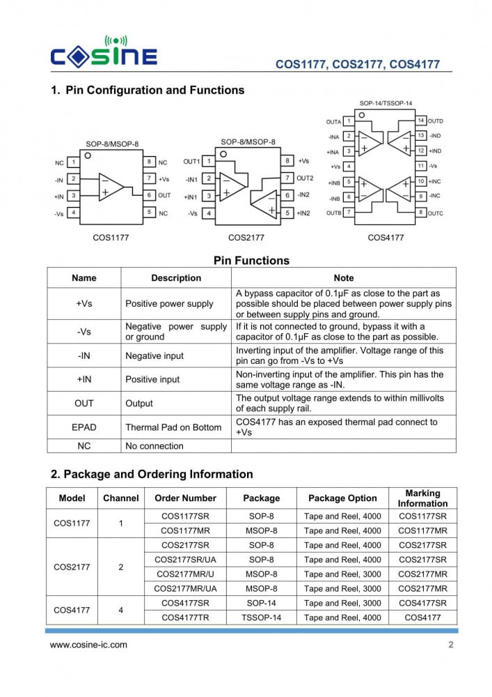 COS1177MR datasheet page 2
