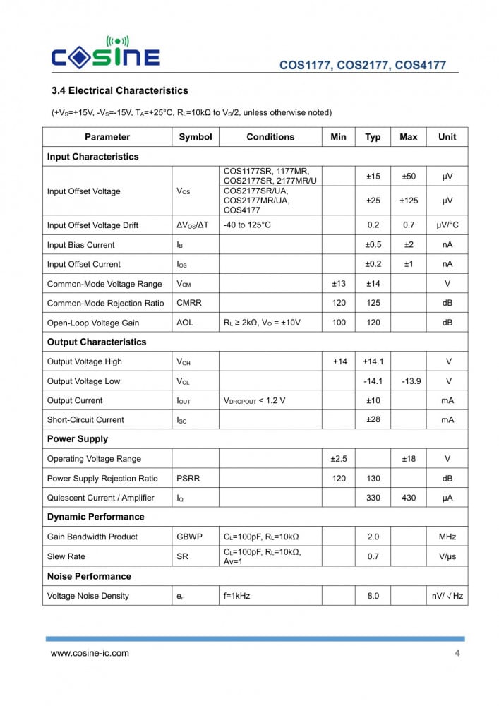 COS1177MR datasheet page 4