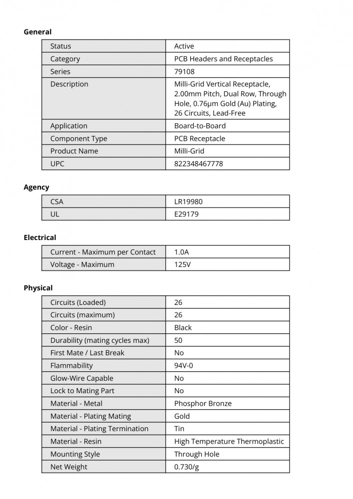 MOLEX 791081062 document preview, page 2
