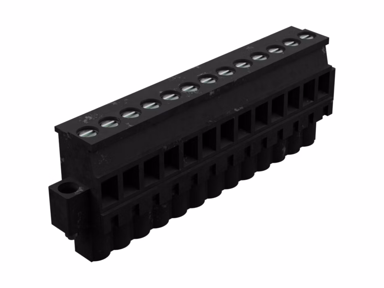 5.00mm Pitch Eurostyle Vertical Plug, with Retention Screws and Reverse Imprinting, Rear Wire Entry, Black, 13 Circuits for sale
