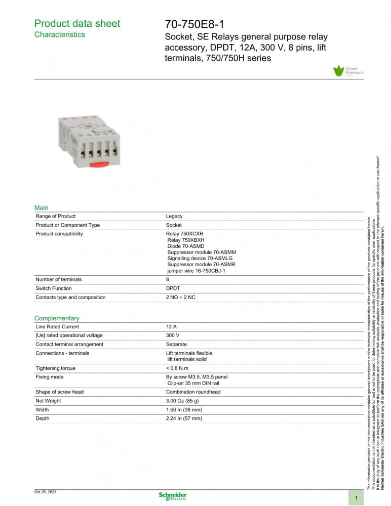 70750E81 technical document page 1