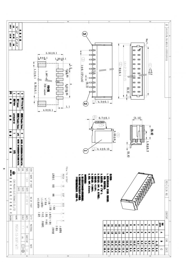 MXSH-1.0-06P-WT1-0-A technical drawing preview