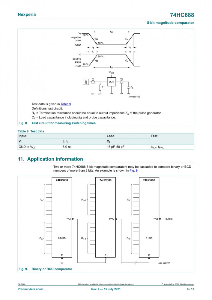 74HC688D,653 datasheet page 8