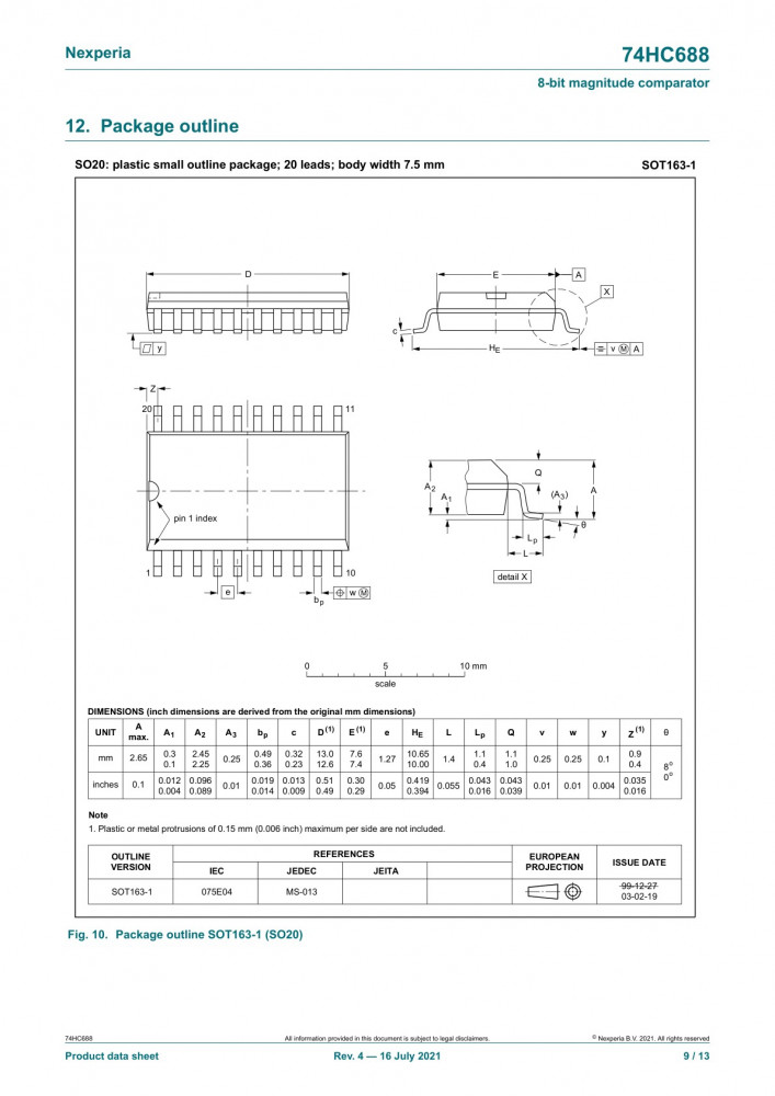 74HC688D,653 datasheet page 9