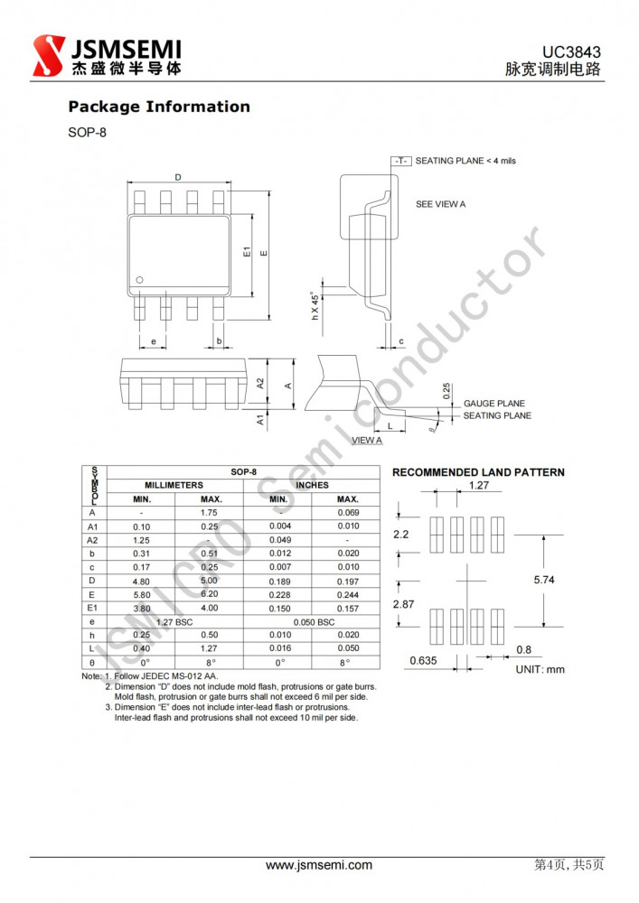 UC3843-JSM datasheet page 4