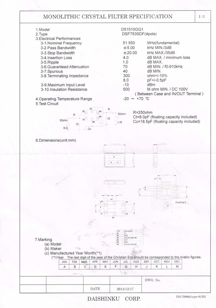 KDS D51510GQ1 technical document