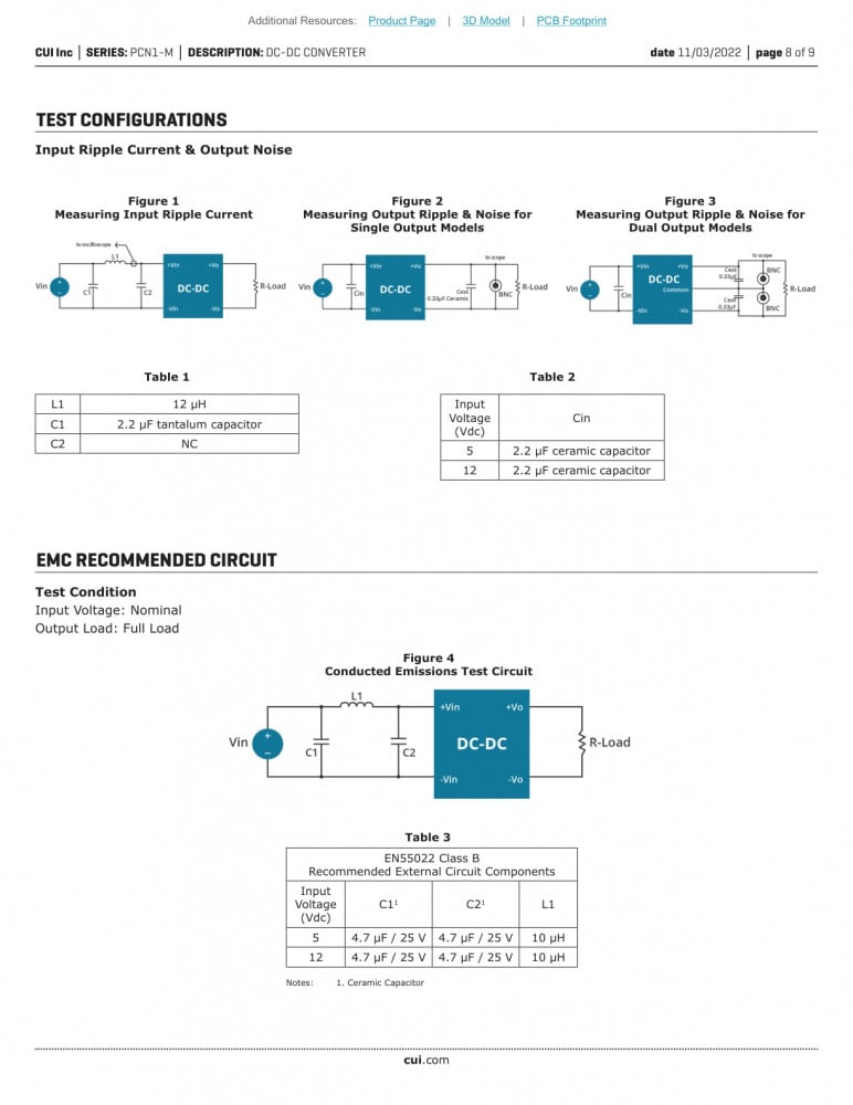CUI PCN1-M datasheet page 8