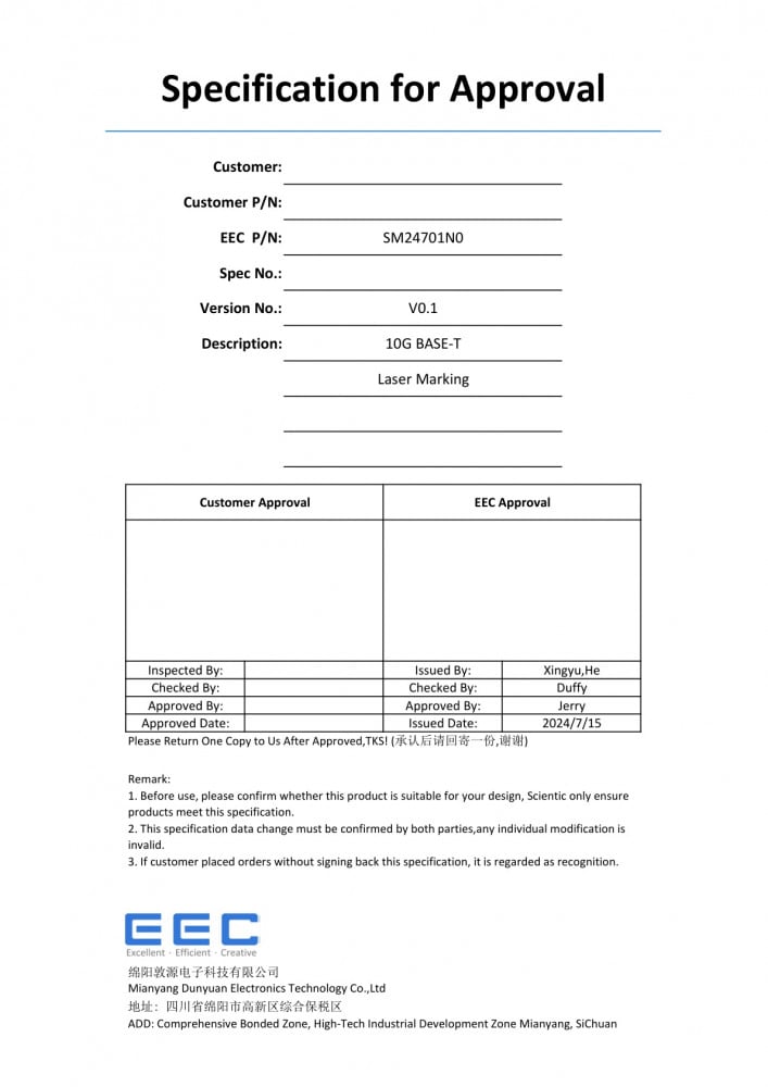 SM24701N0 datasheet page 1