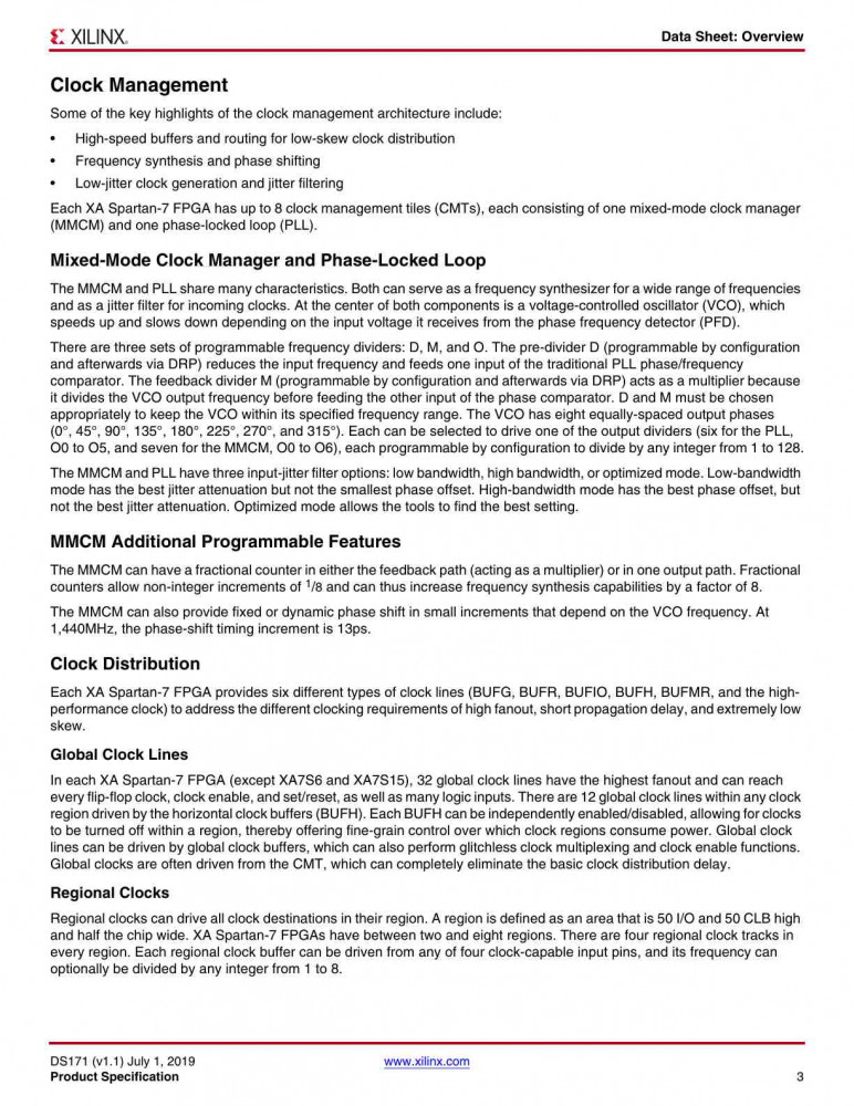 AMD XA Spartan-7 DS171 page 3