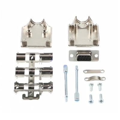 MH CONNECTORS MHDCMR9-DB9S-K D-Sub Backshell Hood for DB9 Connectors