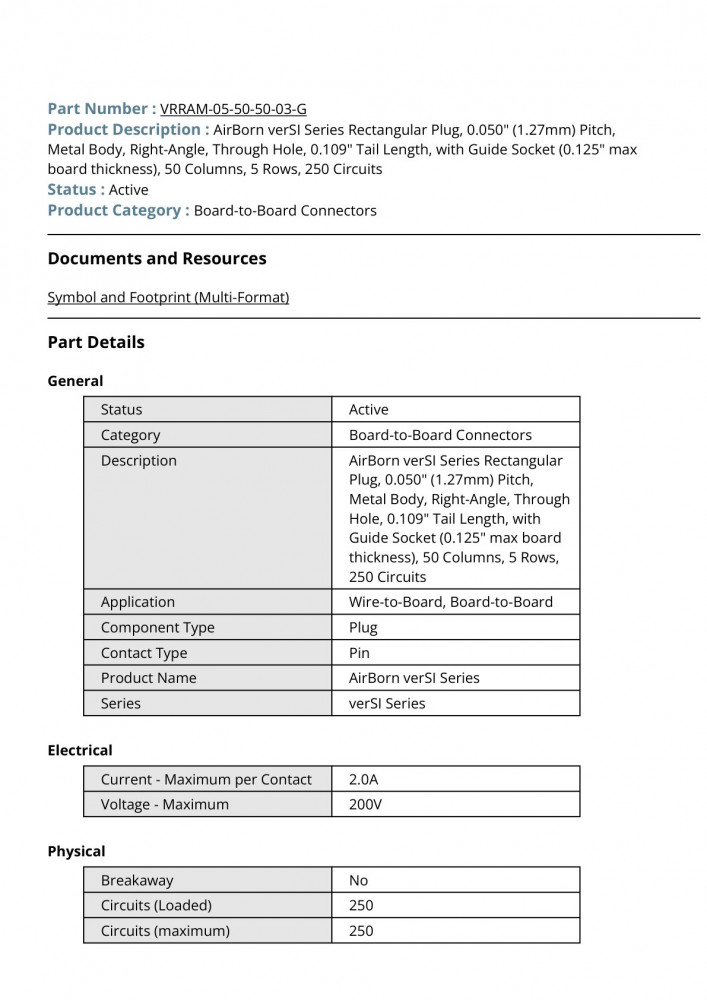 VRRAM-05-50-50-03-G technical document page 1