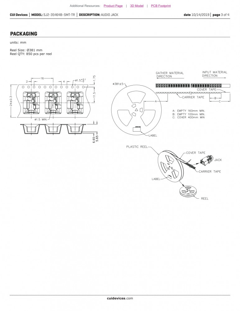 SJ2-35464B-SMT-TR technical document page 3
