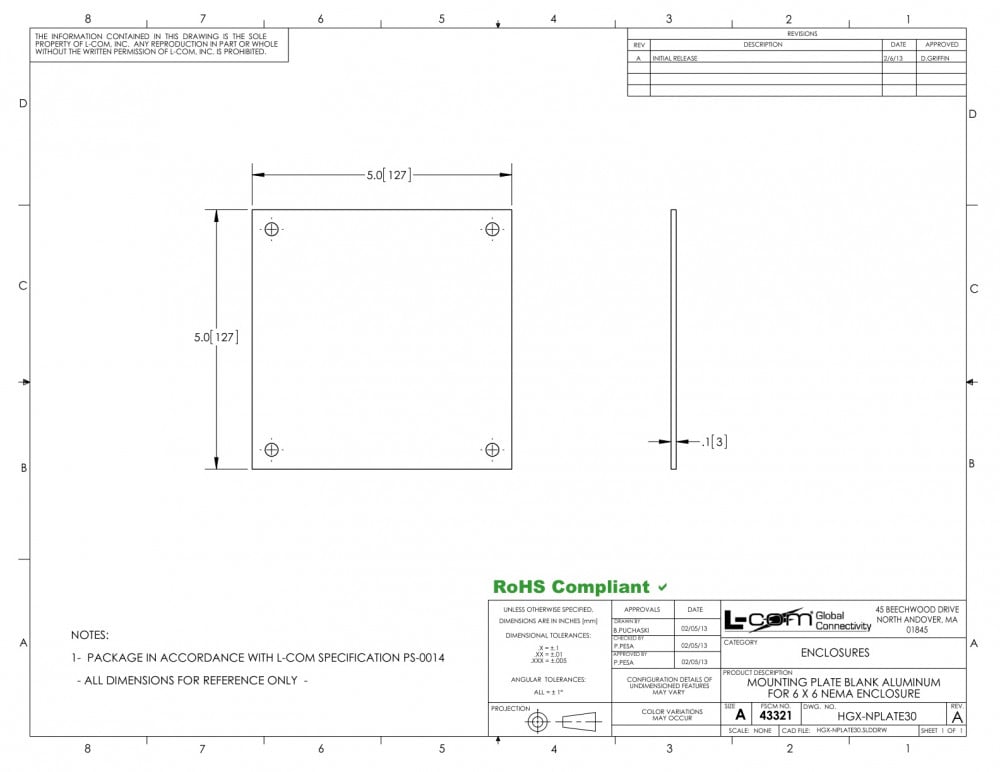 HGX-NPLATE30 technical document page