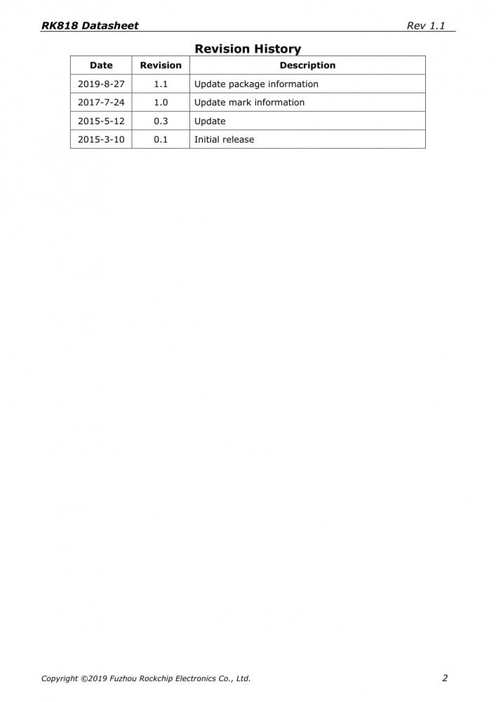RK818 datasheet page 2
