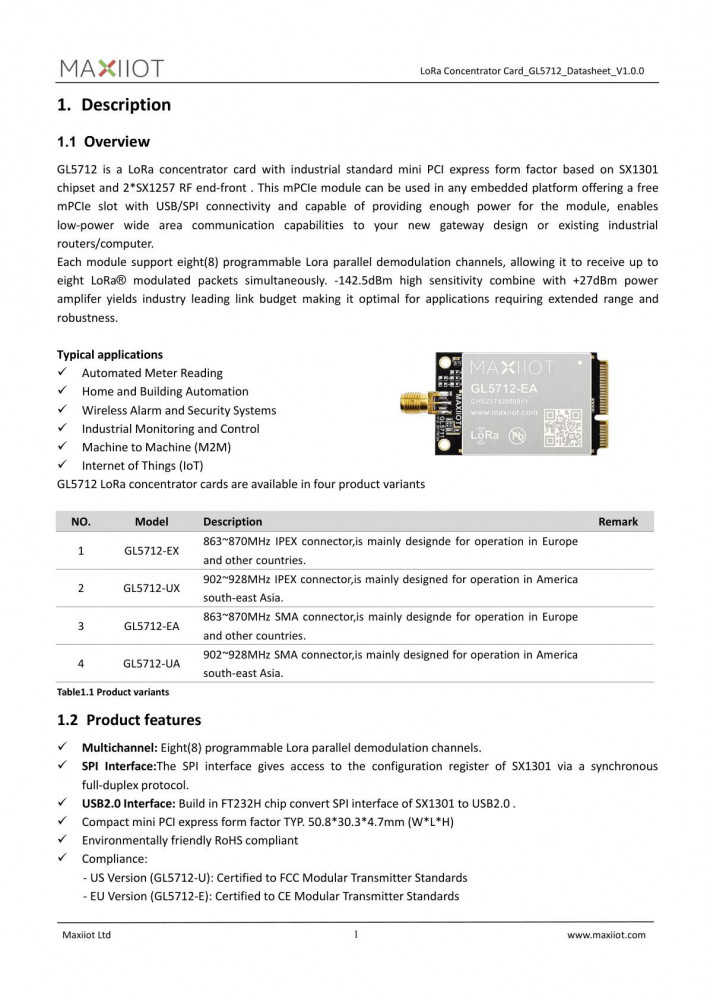 GL5712 datasheet page 4