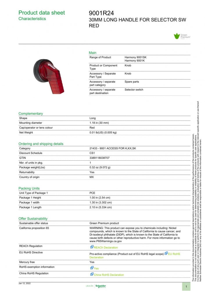9001R24 technical document page 1