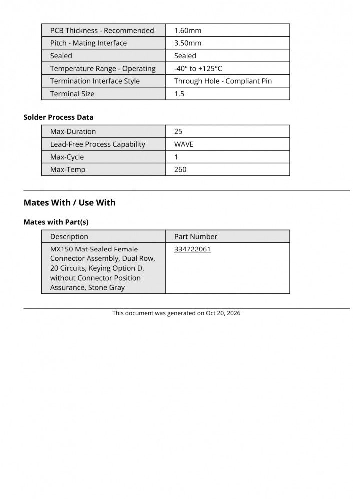 Technical document image 3 for MOLEX 348302004