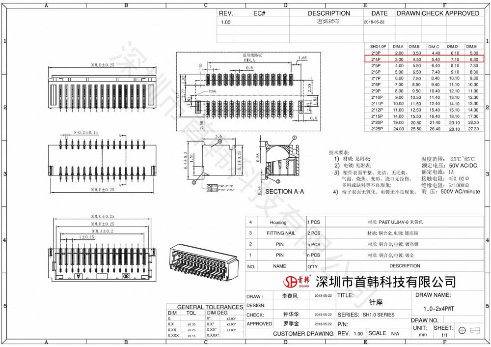 1.0-2x4PWT technical document page 1