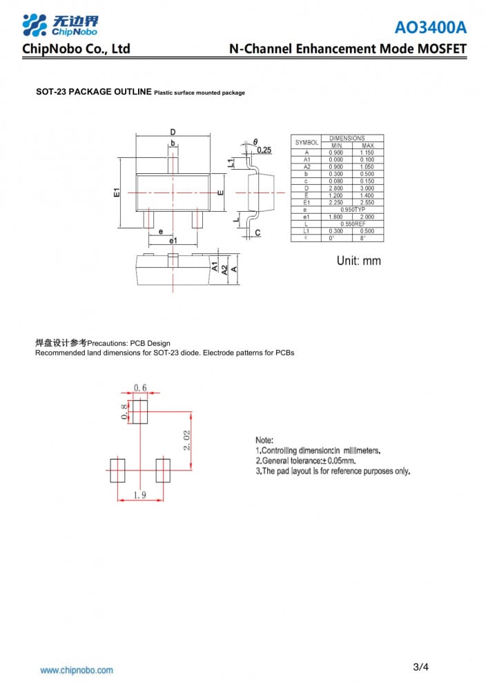 AO3400A datasheet page 3