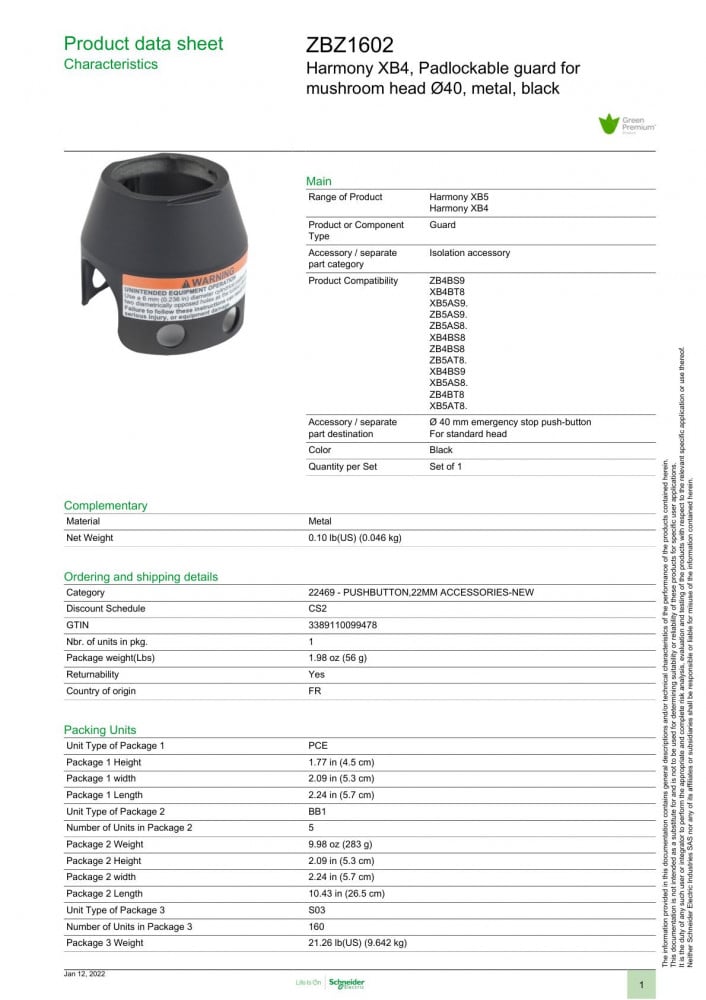 ZBZ1602 technical document page 1