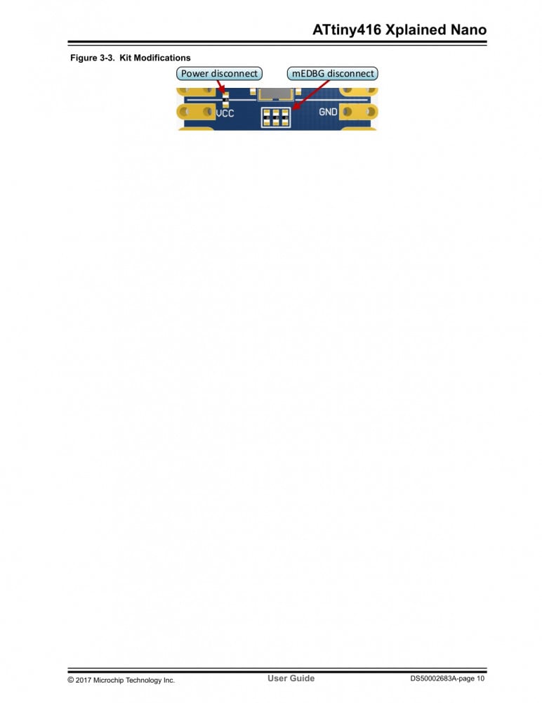 ATtiny416 Xplained Nano document page 10