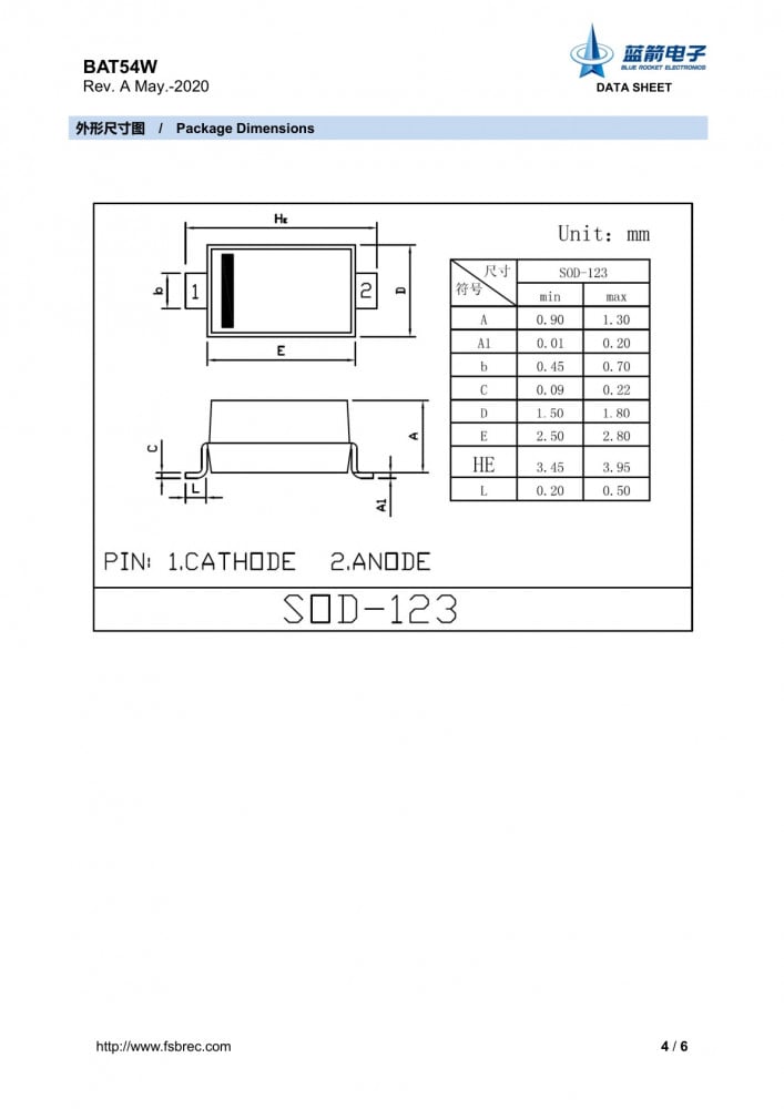 BAT54W datasheet page 4