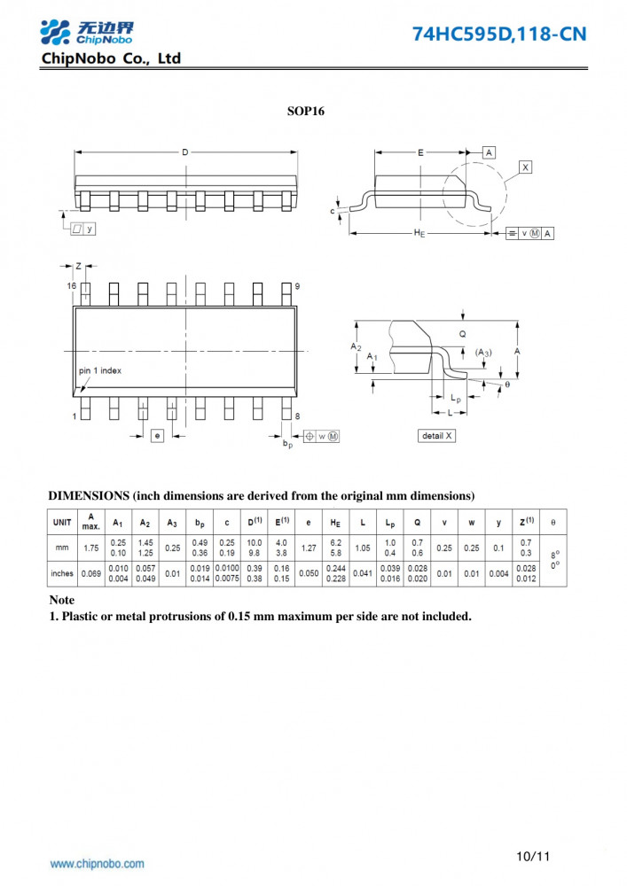 74HC595D,118-CN datasheet page 10