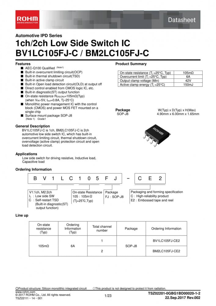 BM2LC105FJ-CE2 document page 1