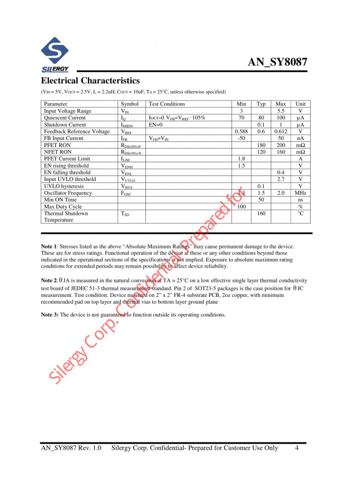 SY8087AAC datasheet page 4