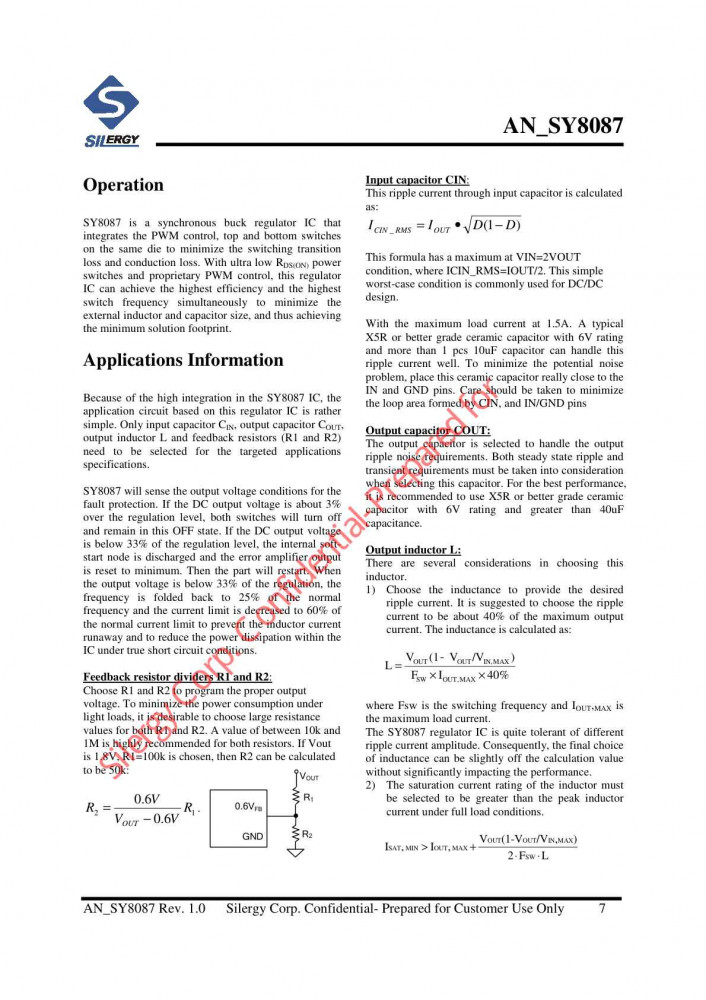 SY8087AAC datasheet page 7