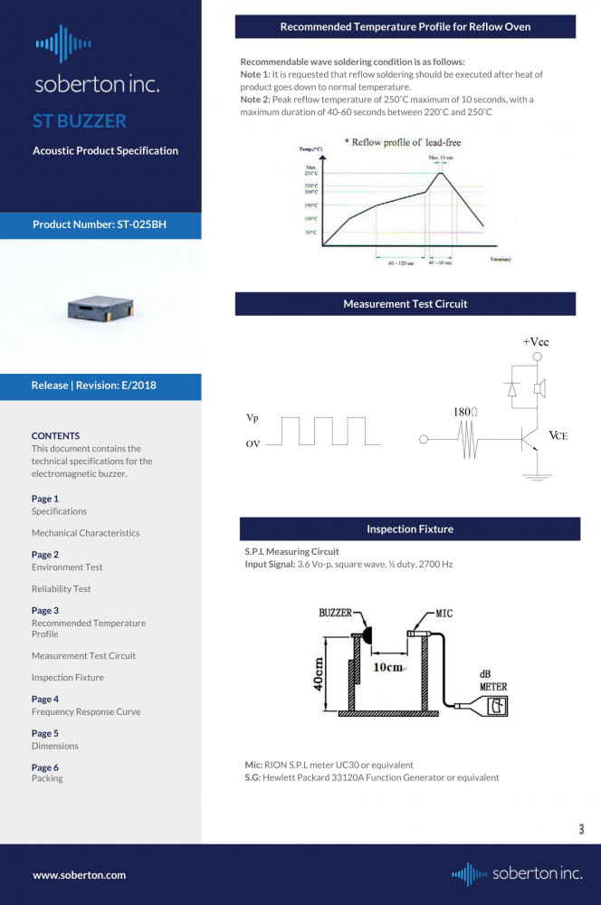 ST-025BH datasheet page 3