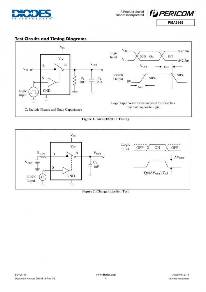 PI5A3166CEX datasheet page 4