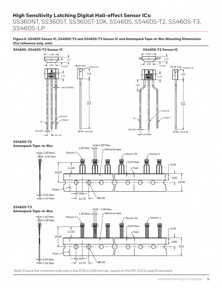 Honeywell SS460S datasheet page 5