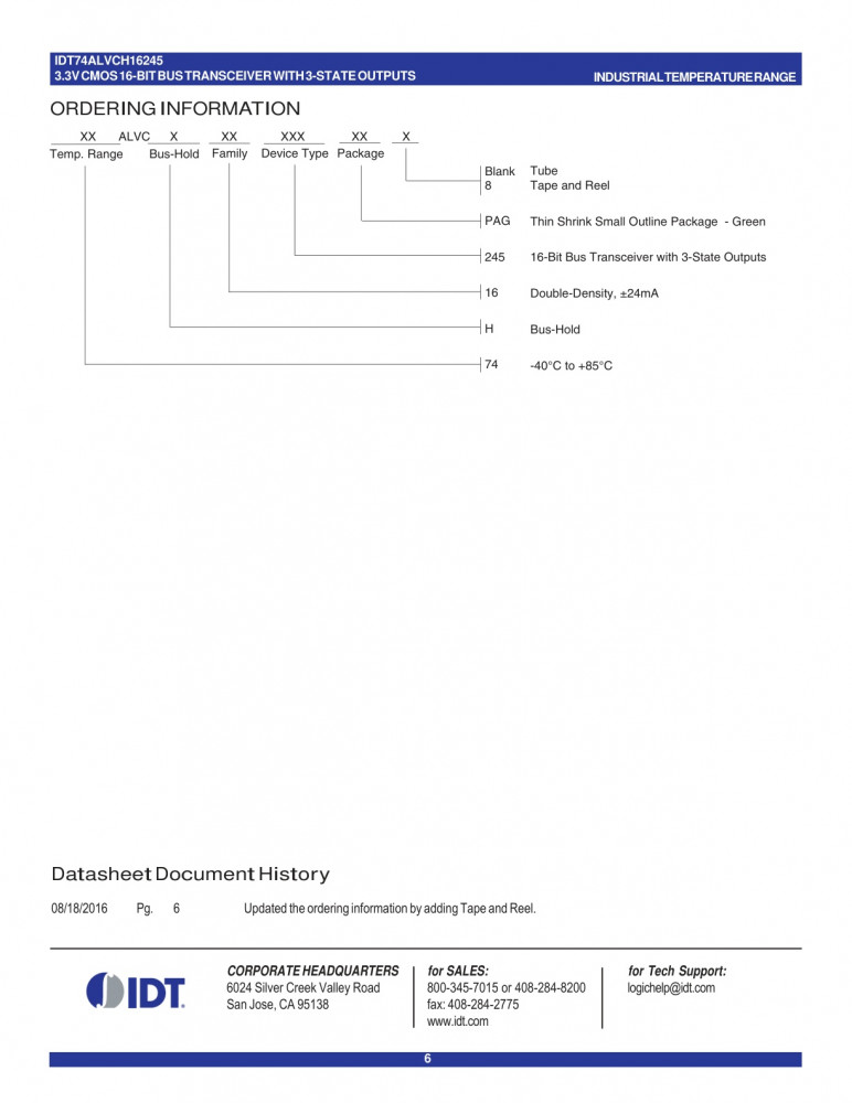 74ALVCH16245PAG datasheet page 6