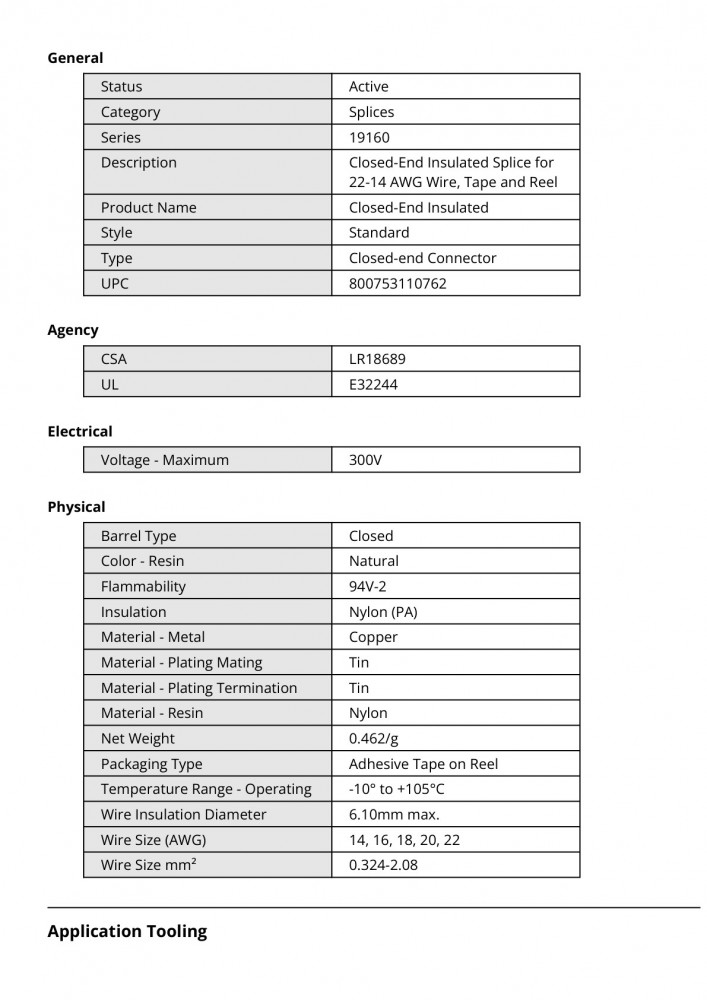 MOLEX 191600070 document image, page 2
