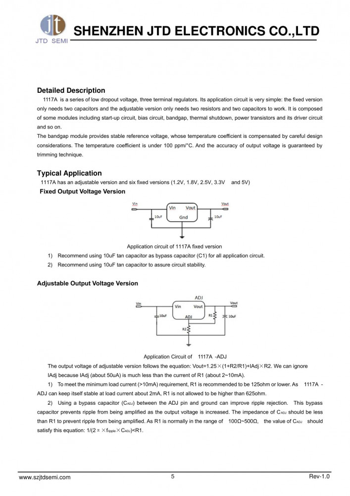 JTD 1117A datasheet page 5