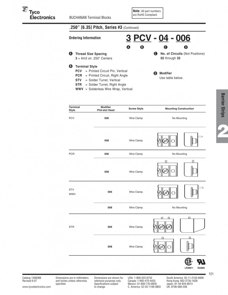 TE Connectivity Series 3 terminal block documentation page 2