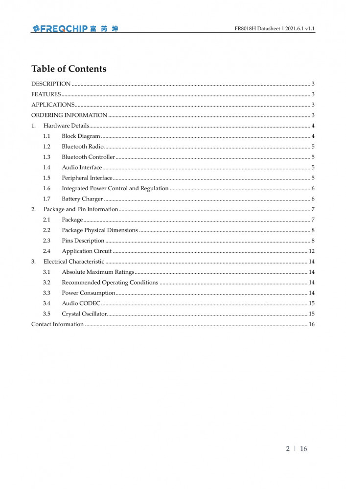 FR8018H datasheet page 2