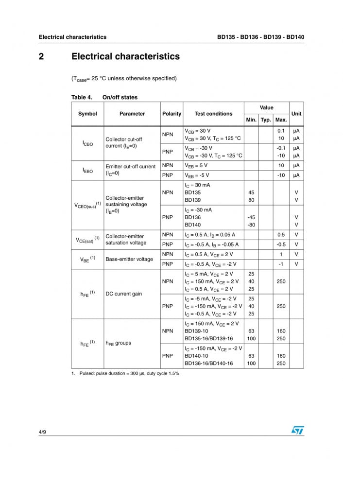 BD135 datasheet page 4