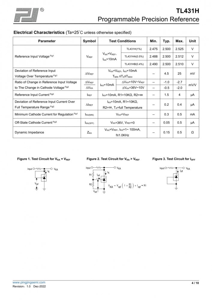 TL431HSQ datasheet page 4