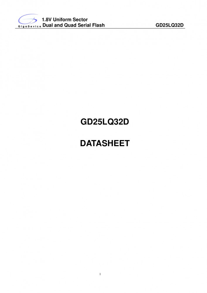 GD25LQ32D datasheet page 1