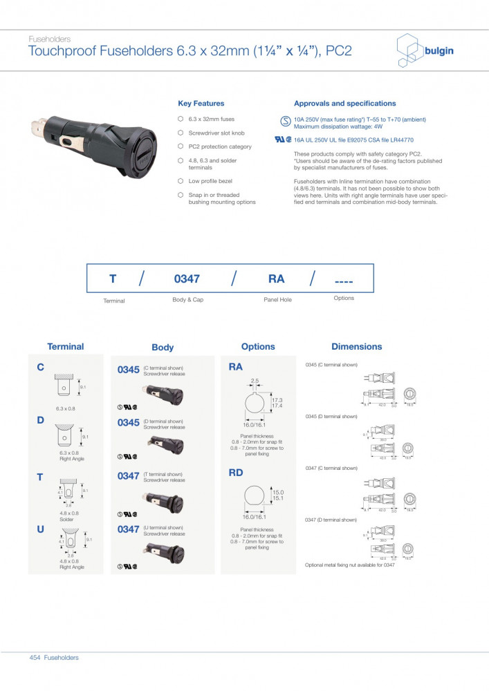 Bulgin fuseholder documentation page 8