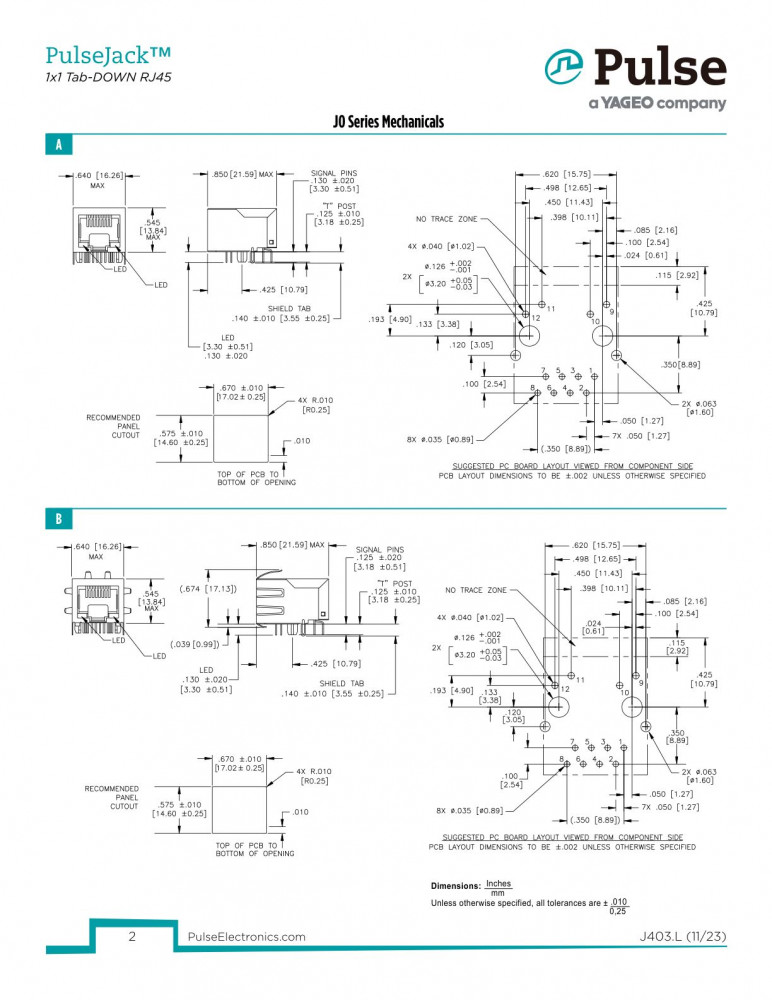 J00 Series datasheet page 2