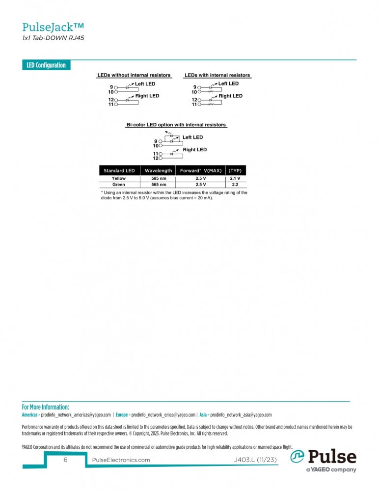 J00 Series datasheet page 6