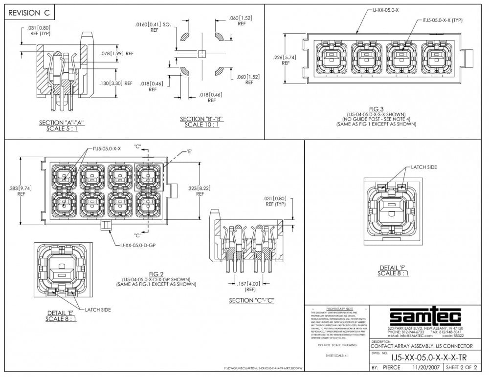 Samtec IJ5 technical drawing page 2