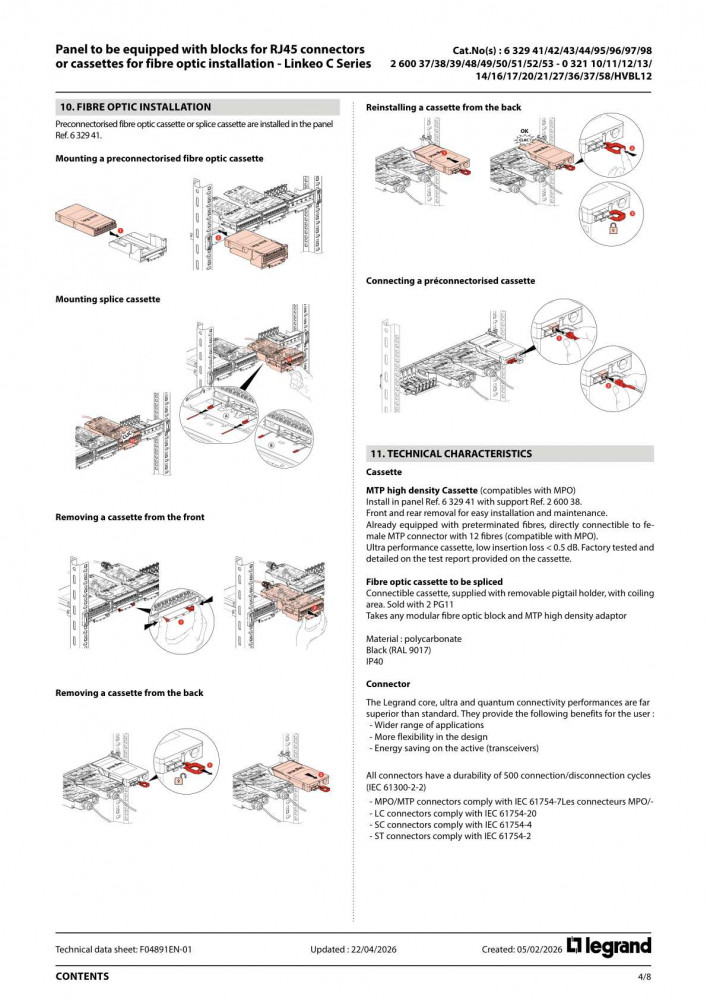 Legrand Linkeo C technical document, page 4
